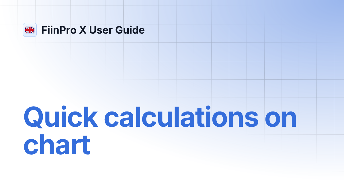 Quick calculations on chart | FiinPro X User Guide