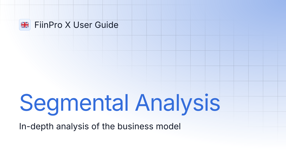 Segmental Analysis | English | FiinPro X User Guide