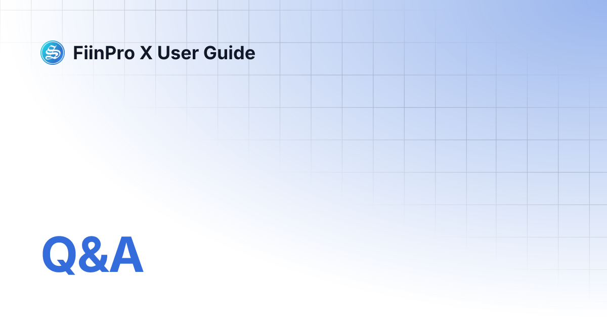 Q&A | FiinPro X User Guide